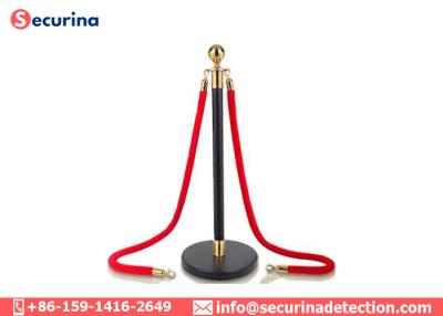 China Stainless Steel Crowd Control Stanchions And Ropes Airport Pole Stanchion Velvet Rope Barrier for sale