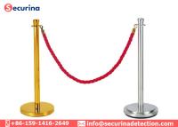 China Safety Line Pole Rope Stanchion Cording Off Queue Barrier Ball Top Classical Airport Queuing for sale