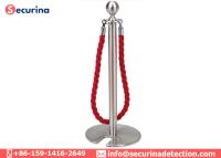 China Queue Stand Rope Stanchion Barrier Crowd Control 1500mm Rope For Airport Barricade for sale