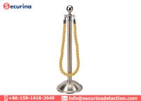 China 1500mm Length Crowd Control Barrier Bank Safety Belt Stanchion Queue Pole Stanchion for sale