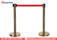China Crowded Control Security Bollards Barrier Retractable Rope Traffic Barrier Guardrail for sale