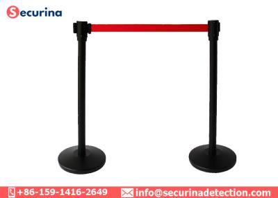 China Stainless Steel Crowd Control Barrier With 2 Meter Retractable Nylon Belt for sale