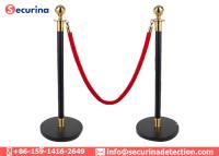 China Stainless Steel Security Bollards Crowd Control With Velvet Rope Stanchions for sale