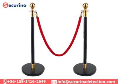 China Stainless Steel Security Bollards Crowd Control With Velvet Rope Stanchions for sale
