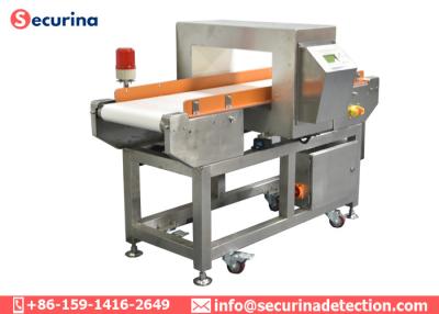 China Food Grade PU Belt Industrial Metal Detector Conveyor 25kgs Load Open Delivery System for sale