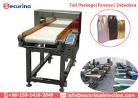 China Commercial Grade Bakery Metal Detector Aluminium Film Horizontal Belt Type for sale