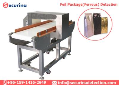 China Commercial Grade Bakery Metal Detector Aluminium Film Horizontal Belt Type for sale