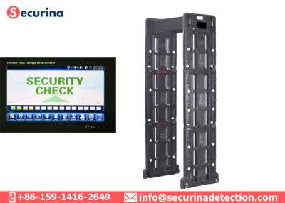China Walk Through Passenger Metal Detector Scanner 8 16 24 Zones Changeable 7'' LCD Screen for sale