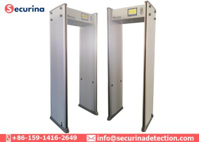 China DC 100-240V Adapter Door Frame Metal Detector 7'' LCD Display Two LED Light Bar Alarming for sale