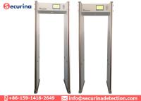 China Airport Door Frame Metal Detector Stationary Body Scanner With LED Light Bar Alarming for sale