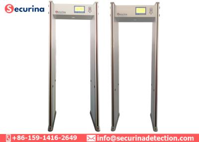 China Airport Door Frame Metal Detector Stationary Body Scanner With LED Light Bar Alarming for sale
