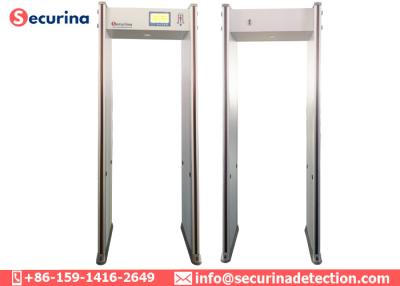 China Multi Lanuague Operation Pass Through Metal Detector 33 Pinpoint Zones LCD Screen for sale