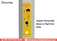 China Forehead Thermometer Walk Through Metal Detector Gate 1.5m Height Temperature Sensor for sale