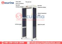 China 700mm Passing Width Walk Through Metal Detector Gate Thermometer With CE FCC Approval for sale