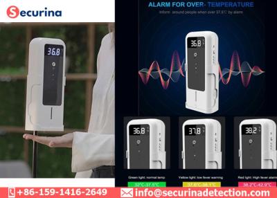 China ABS Shell Portable Body Temperature Detection Hands Sanitizer Disinfection Station with Digital LED Screen for sale