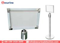 China SS201 Retractable Belt Barrier Sign Holder Frame For A3 A4 Paper for sale