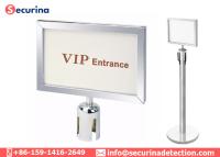 China Horizontal Frame A4 Crowd Control Barrier Connector 63mm With Three Colors for sale