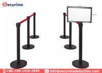 China Vertical Frame A4 Post Barrier Sign Holder Racks For Stanchion Barrier for sale