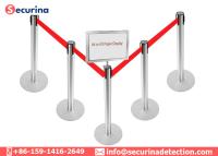 China SS201 Retractable Belt Barrier Sign Holder Frame For A3 A4 Paper for sale