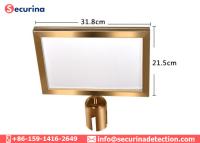 China Horizontal Frame A4 Crowd Control Barrier Connector 63mm With Three Colors for sale