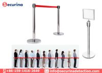 China Black Metal Crowd Control Bollard Sign Holder For A3 A4 Paper for sale