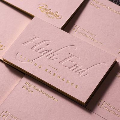 China Offset Printing Custom Luxury Business Cards With Your Own Design and Embossed Logo for sale