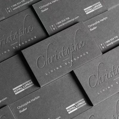 China Embossed Indentation Thank You Cards on Art Paper Customized for Small Business Needs for sale