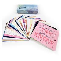 China 10*10cm Custom Inspirational Word Cards for Self Love Bulk Printing Greeting Cards for sale