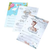 China Customized 4*6 Inch Eco Friendly Baby Shower Party Invitation Cards With Envelopes for sale