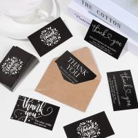 China Custom Offset Paper Black Thank You Card and Business Card Printing for Small Business for sale