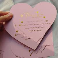 China Newsprint Paper Custom Card Printing Business Gifts Heart Shape Greeting Card for sale