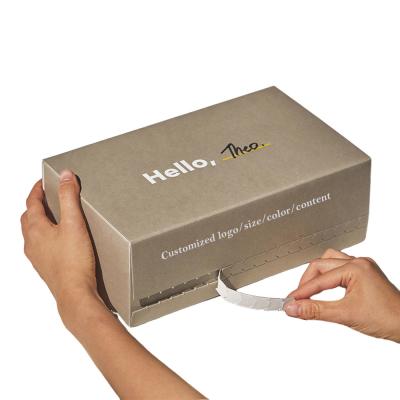China Corrugated Cardboard Paper Custom Printed Logo Packaging Self Seal Mailer Box With Zipper for sale