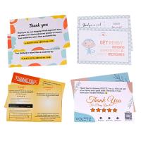 China After Sales Feedback Review Postcard Custom Luxury Thank You Cards for Small Business for sale