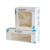 China Custom Logo Foldable Packaging Boxes For Bakery Gift Cake Cookies Packing With Clear Plastic Window for sale