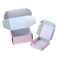 China Custom Logo Corrugated Cardboard Laser Mailing Box Folders Holographic Shipping Boxes for sale