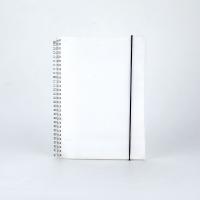 China Customized Logo Wide Ruled Paper Office Student Spiral Writing Notebooks with Elastic Closure for sale