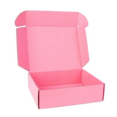 China Direct Sell Pink Color Cosmetic Corrugated Packaging Mailer Box with Custom Logo for sale