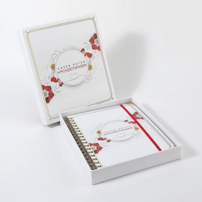 China Undated Journal Planner Notebook Organizer Daily Wedding Guest Book Hardcover for sale