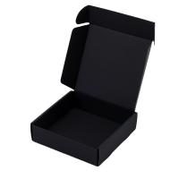 China Corrugated Board Matte Black Shipping Boxes for Underwear Shoes Gift Folding Mailer Box for sale