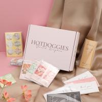 China Eco-friendly Biodegradable Mailer Box Custom Logo Set with Thank You Card and Sticker for sale