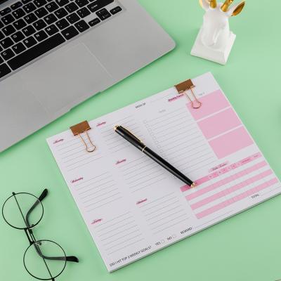 China Paper Cover Undated Goal Agenda Daily Monthly Yearly Spiral Journal Planner Habit Tracker for sale