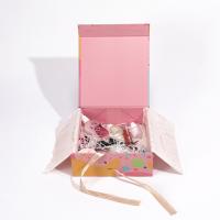 China Custom Pink Reusable Magnetic Lid Box with Custom Logo and CMYK Pantone Colour Printing for sale