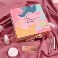 China Custom Logo Cosmetic Makeup Rigid Paper Box with Ribbon and Luxury Packaging for sale