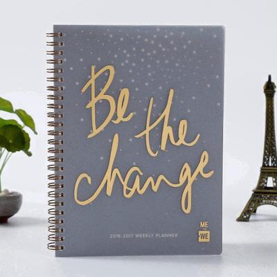 China Spiral Bound PVC Planner Journal Notebook With Offset Printing Organizer for sale