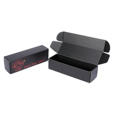 China Customized Die Cut Eco Friendly Black Mailer Box for Clothing / Gift / Shoes Packaging for sale