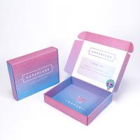 China Custom Order Durable Pink Cosmetics Postage Corrugated Packaging Gift Mailer Shipping Box for sale
