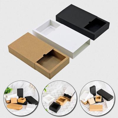 China Custom Logo Recyclable Black Kraft Gift Packaging Cardboard Box for Wedding Favor for sale