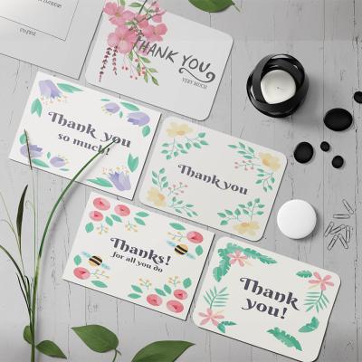 China Paper Paperboard Postcard for Luxury Bulk Watercolor Foliage Floral Thank You Card for sale