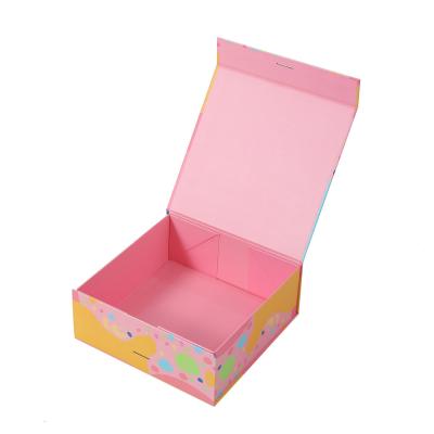 China Customized Die Cut Magnetic Folding Jewelry Gift Box With Ribbon Closures for Jewelry for sale