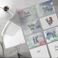 China Colorful Design Wedding Card Watercolor Oil Painting Postcard with Offset Printing for sale